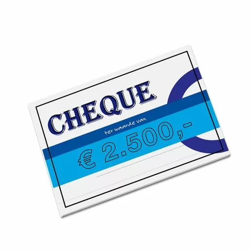 Grote cadeau- of waardecheque maken | MonsterPrint.nl